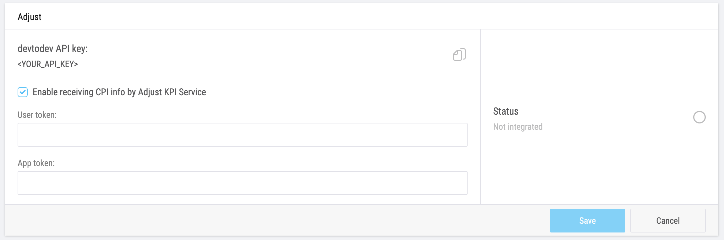 Adjust - Documentation | devtodev