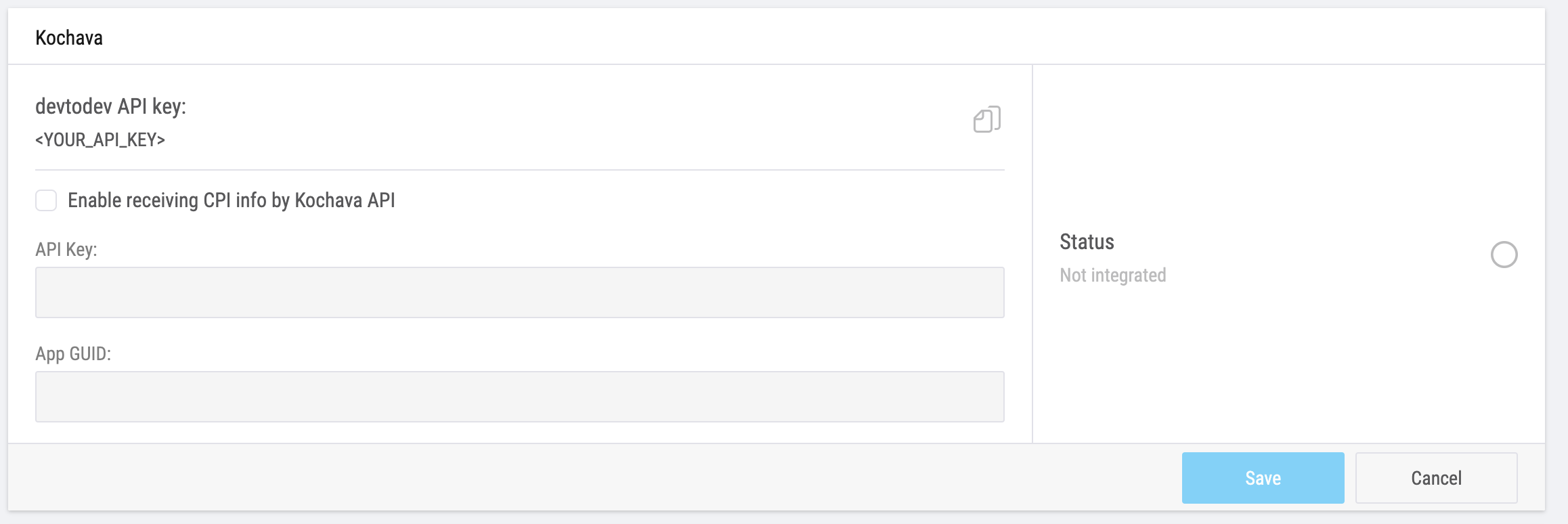 Kochava - Documentation | devtodev