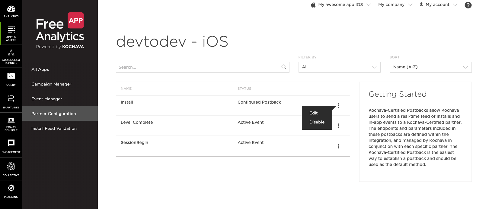 Kochava - Documentation | devtodev
