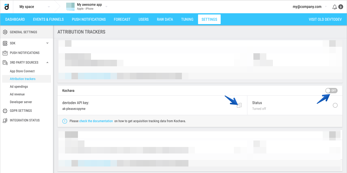 Kochava - Documentation | devtodev